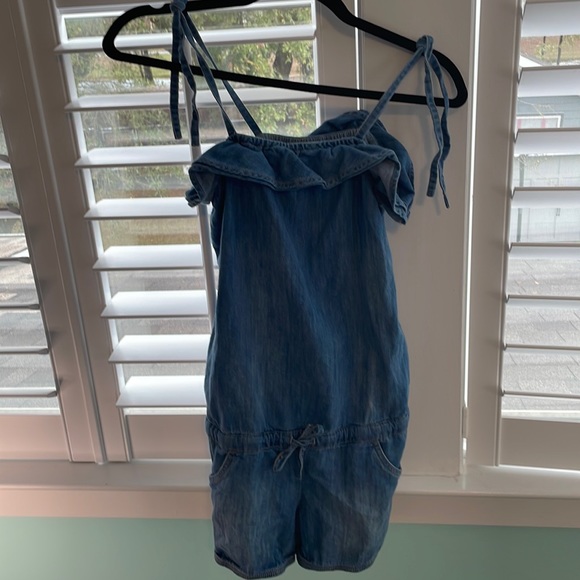 Justice | Other | Justice Girls Denim Romper Size 2 Shorts | Poshmark